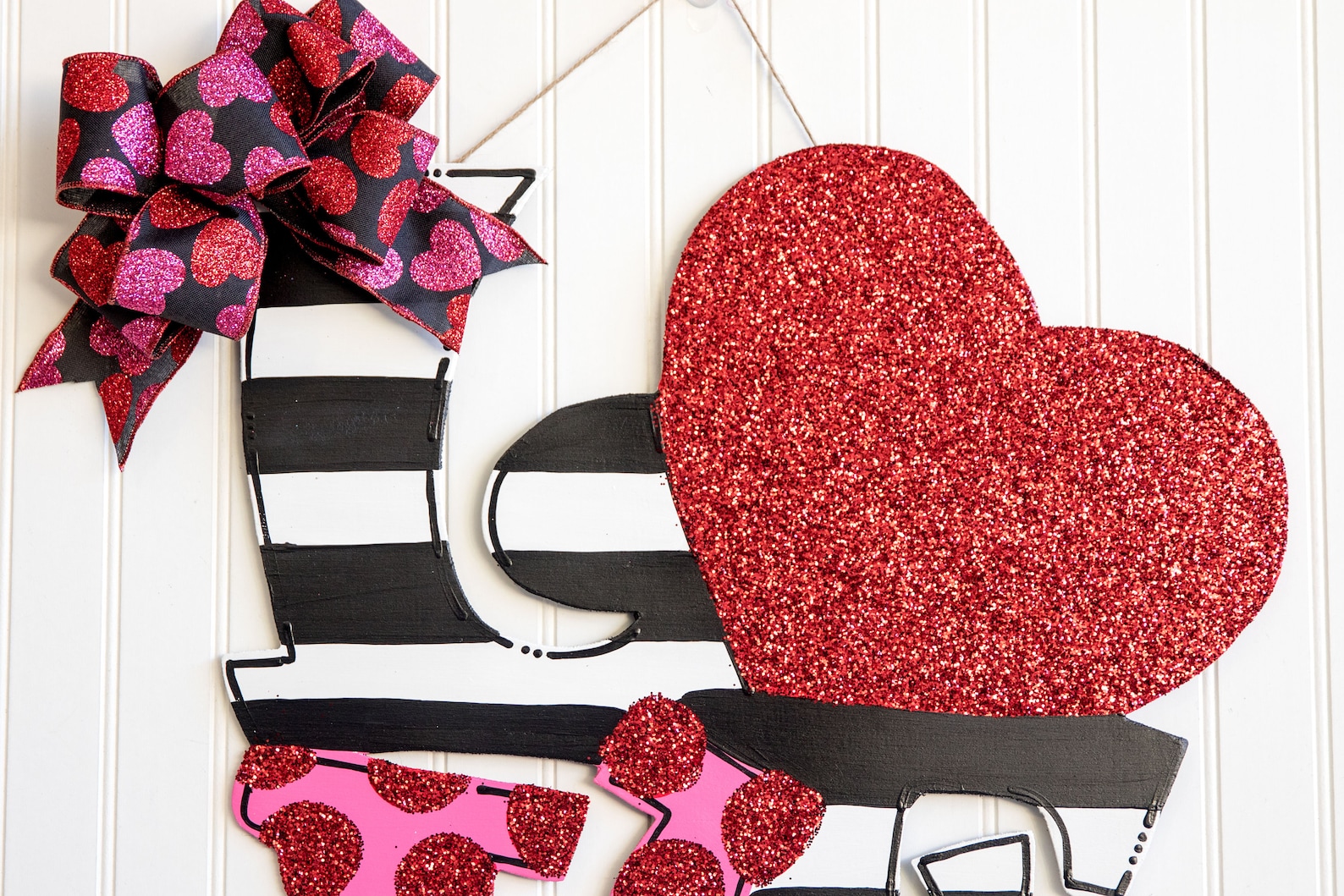 Valentine's day door hanger Love door hanger heart door | Etsy