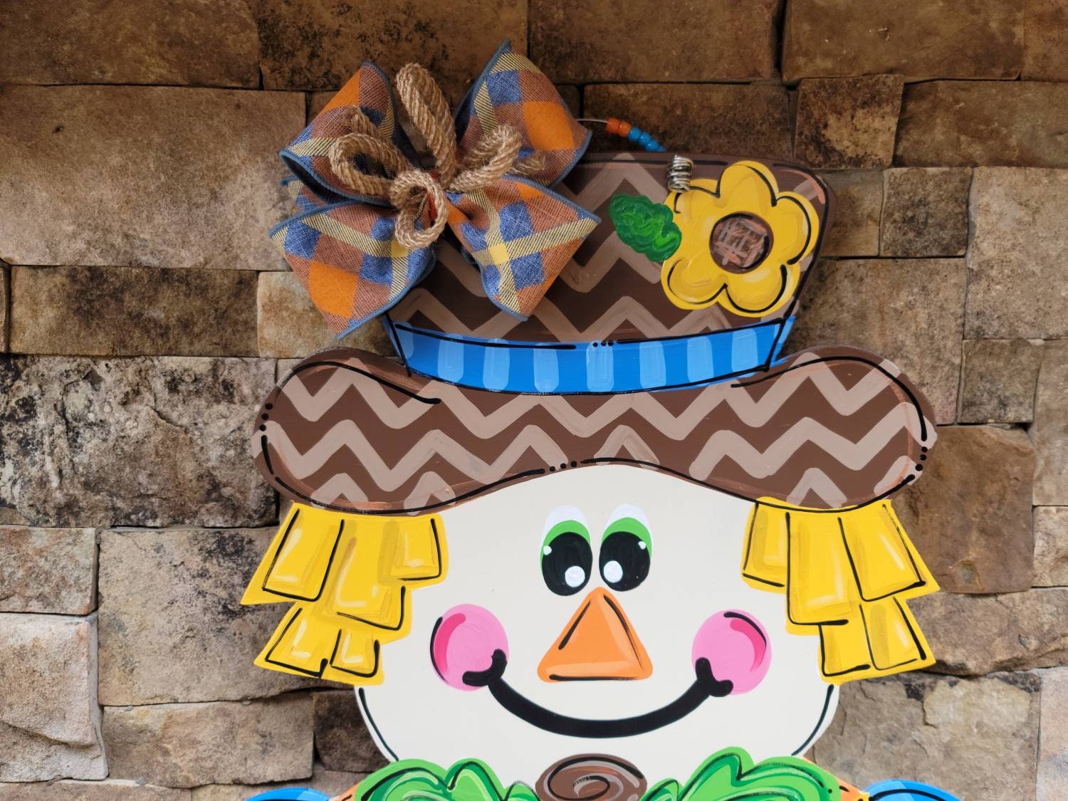Pumpkin Door Hanger Scarecrow Door Hanger Thanksgiving Door - Etsy