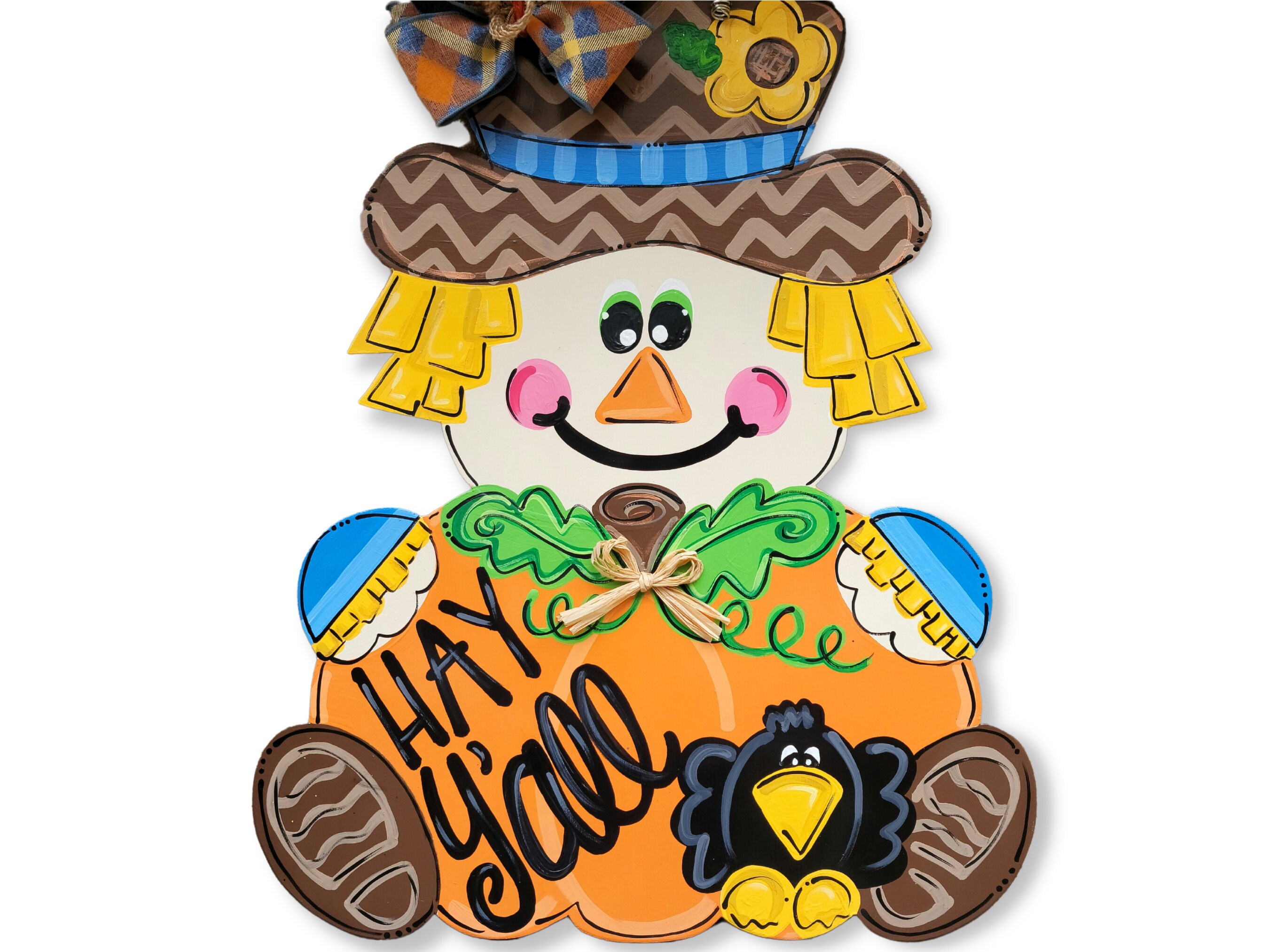 Pumpkin Door Hanger Scarecrow Door Hanger Thanksgiving Door - Etsy