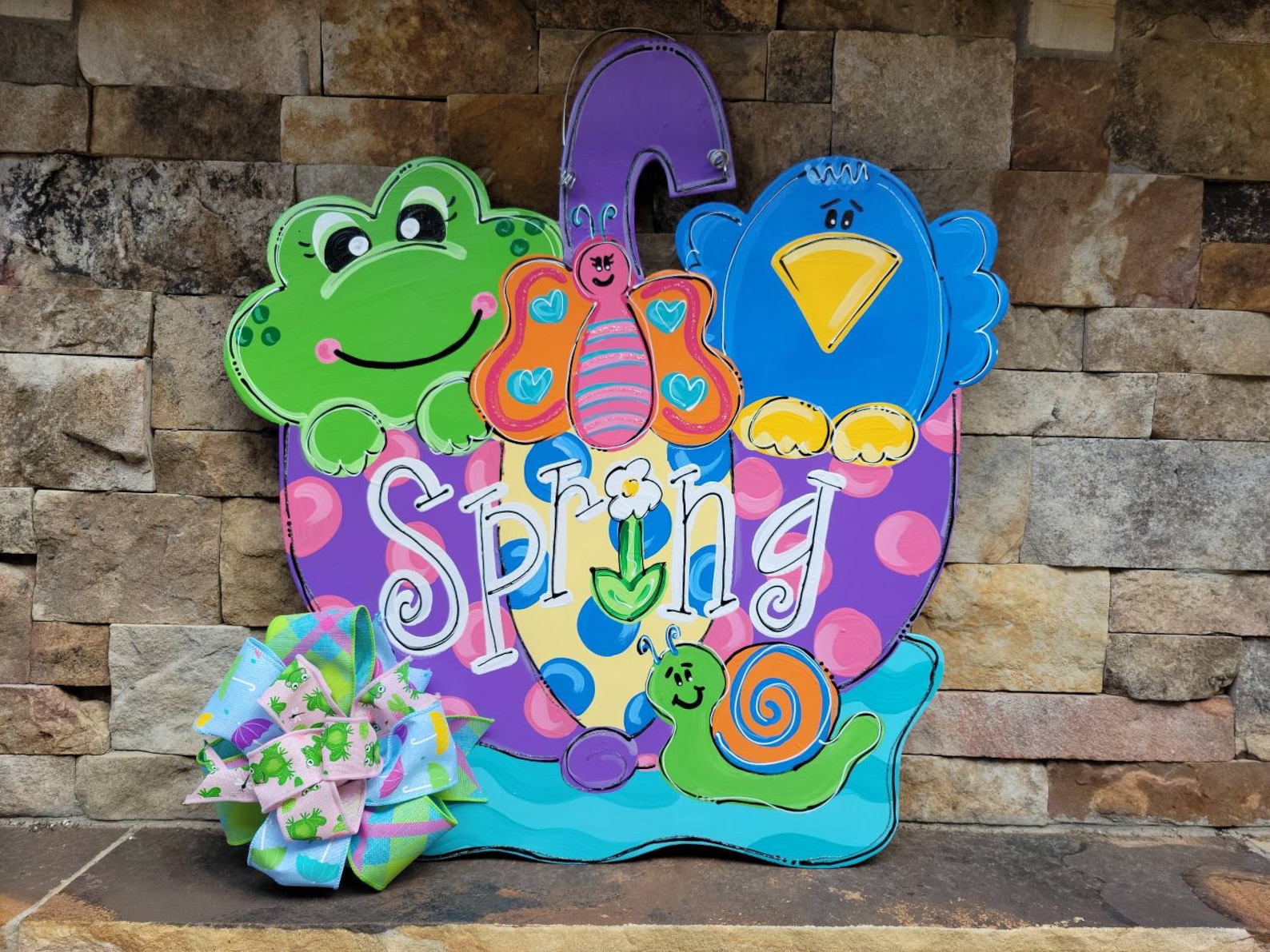 Spring Door Hanger Umbrella Door Hanger Spring Door Decor | Etsy