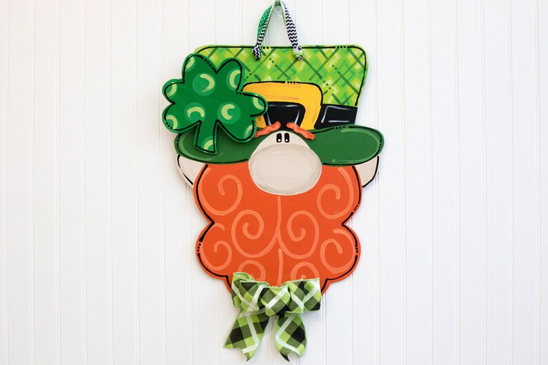 St Patricks Day Door Hanger Irish Decor Shamrock Door Etsy