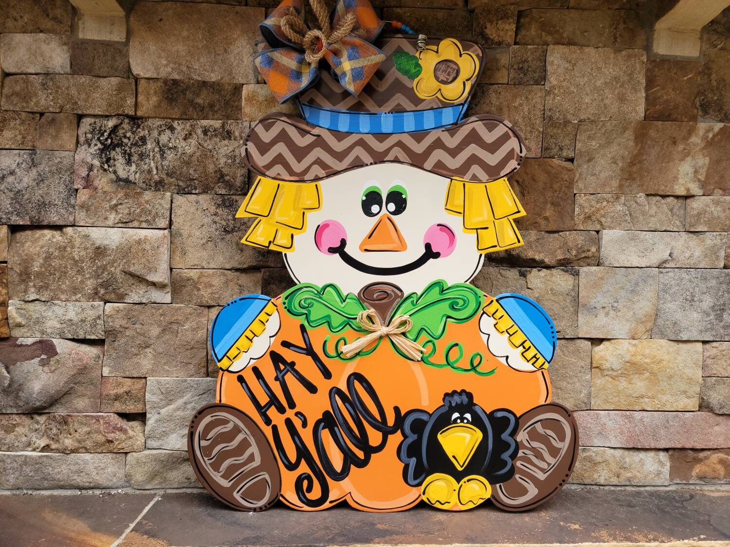 Pumpkin Door Hanger Scarecrow Door Hanger Thanksgiving Door - Etsy