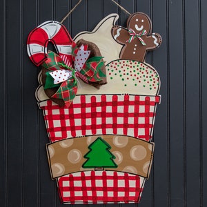 Gingerbread Spice Latte Door Hanger, Peppermint Mocha Door Hanger ...