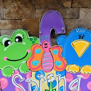 Spring Door Hanger Umbrella Door Hanger Spring Door Decor | Etsy