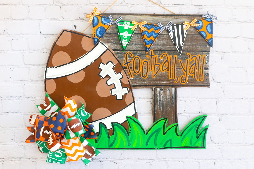 Football Door Hanger, Football Lover Door Hanger, Football Fan Door ...