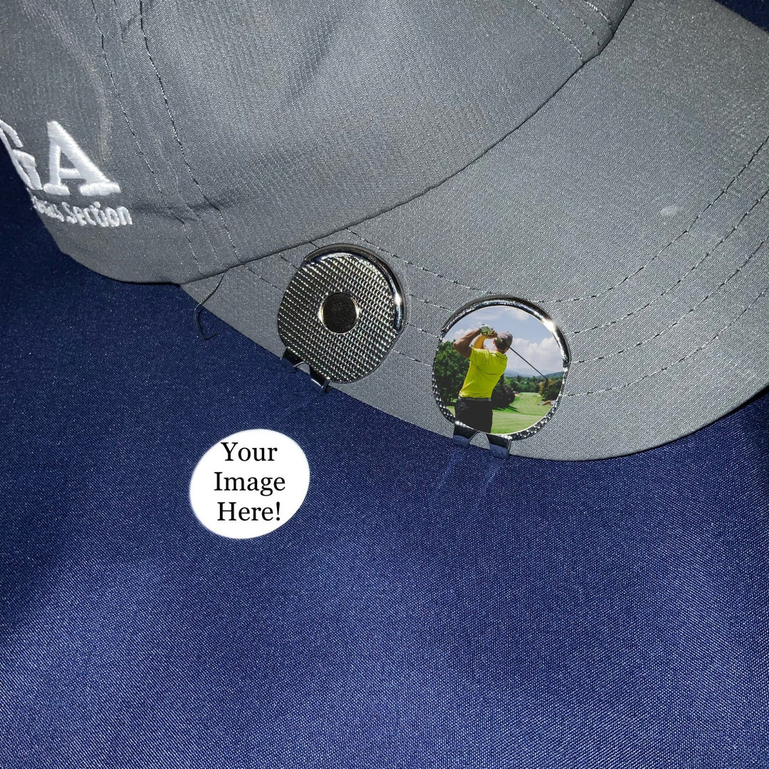 Golf Hat Clip With Custom Ball Marker | Silver Hat Clip | Personalized ...