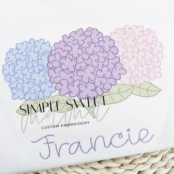Hydrangea Embroidery - Etsy