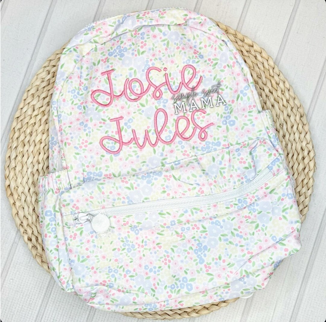 Monogrammed Wipeable Nylon Backpack - Etsy