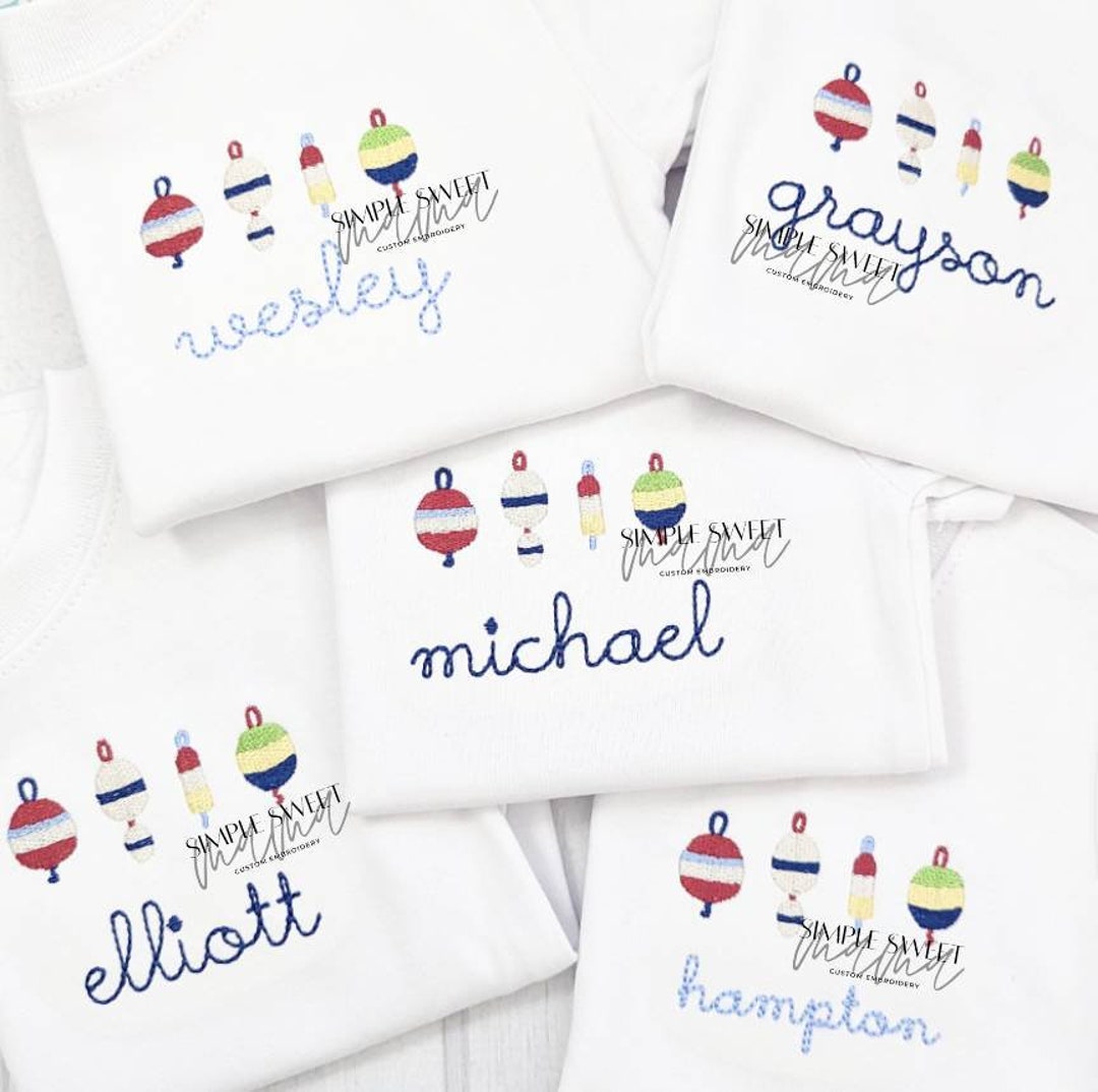 Pocket Placement Nautical Buoy TBBC Match Monogrammed Embroidery - Etsy