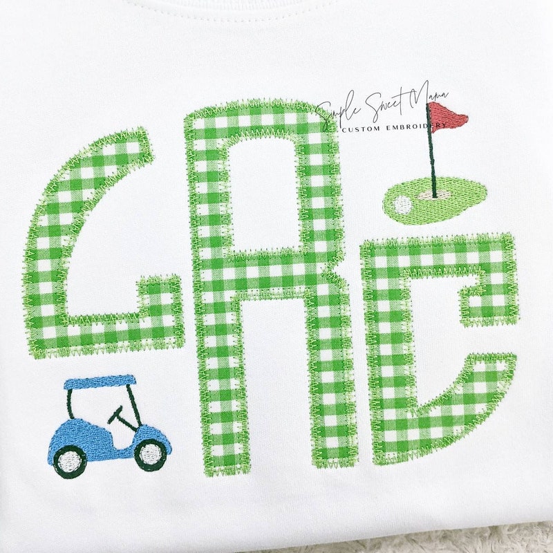 Monogram Applique - Etsy