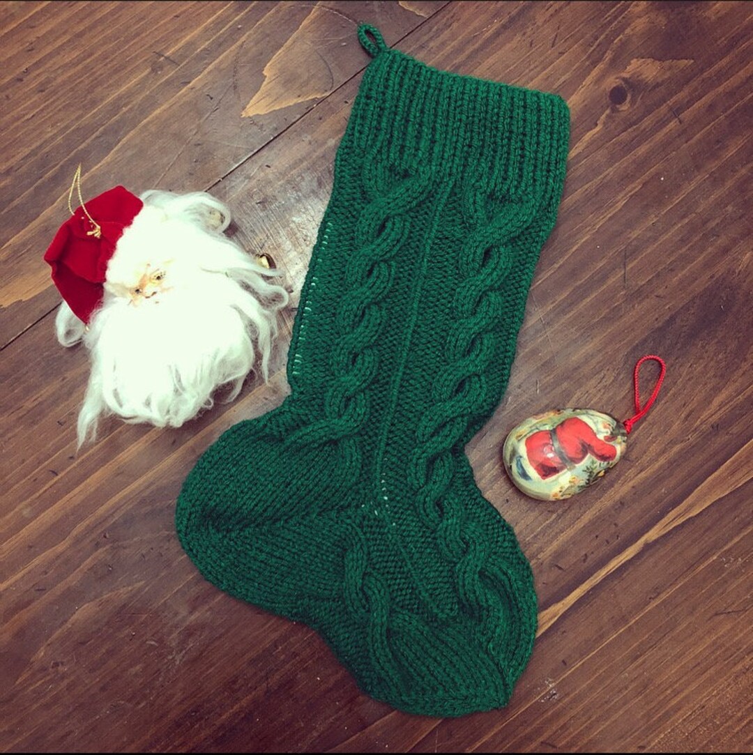 Cabled Christmas Stocking Pattern - Etsy