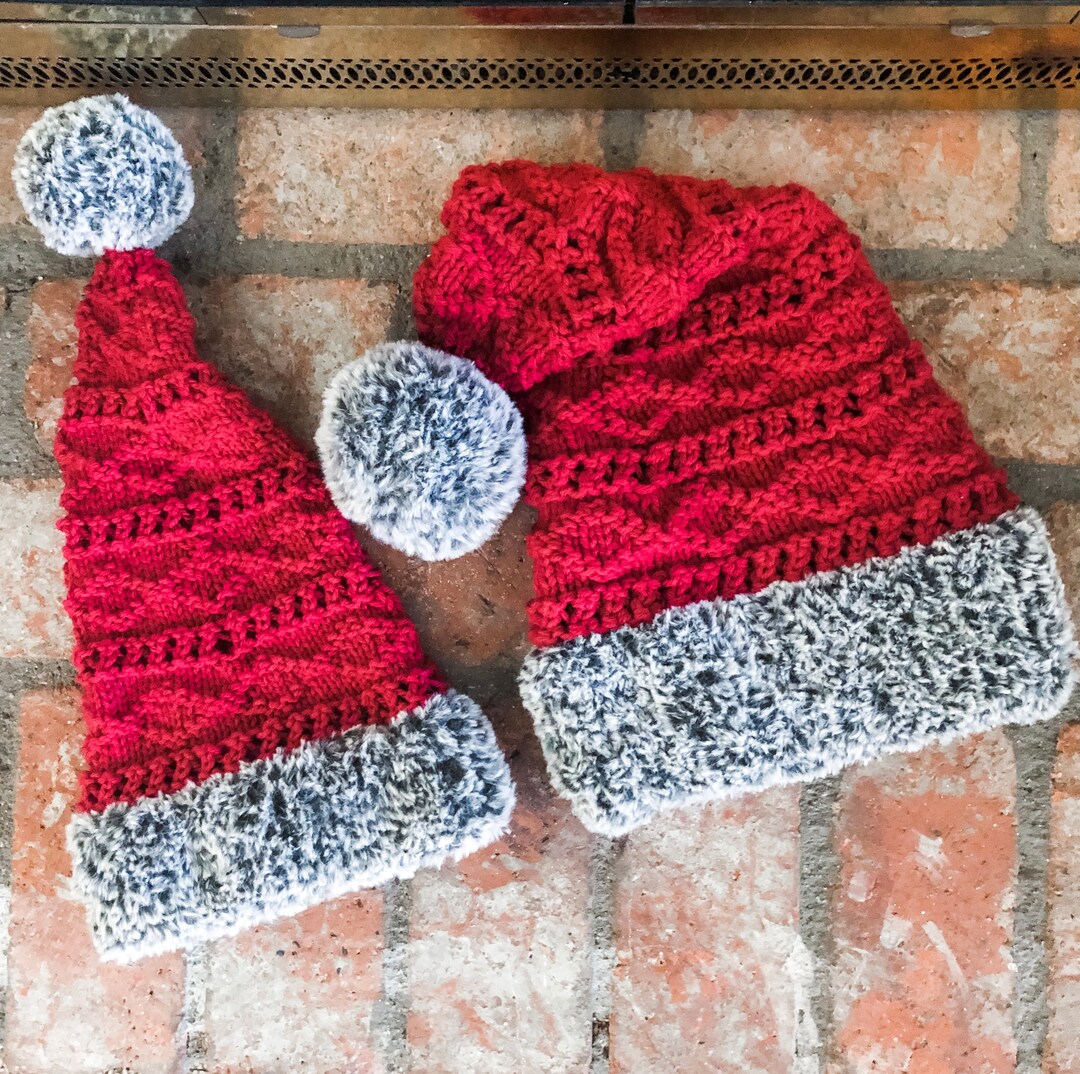 Cozy Santa Hat Knitting Pattern - Etsy