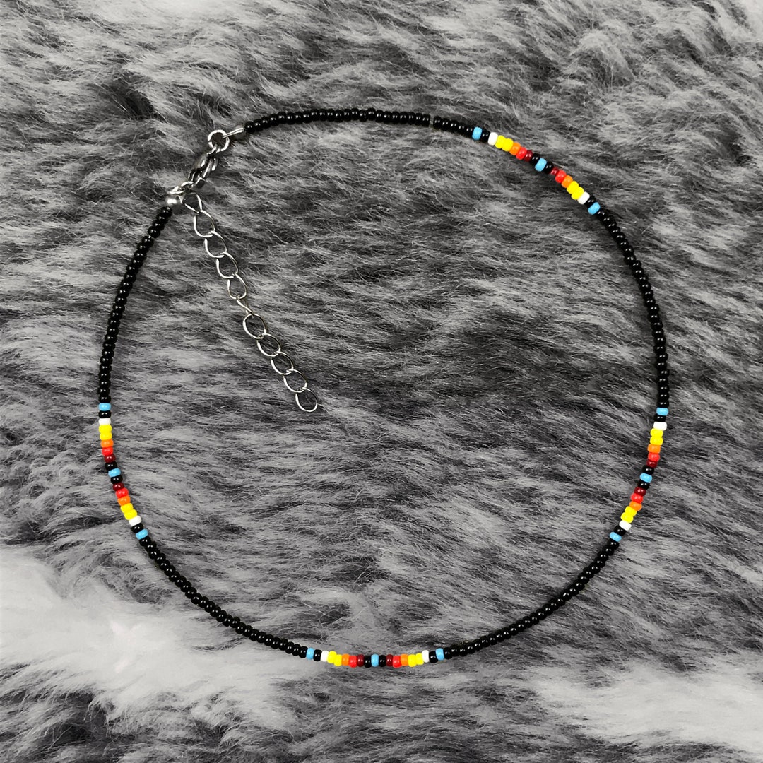 Native Inspired 'senka' Beaded Necklace // Seed Bead - Etsy Australia