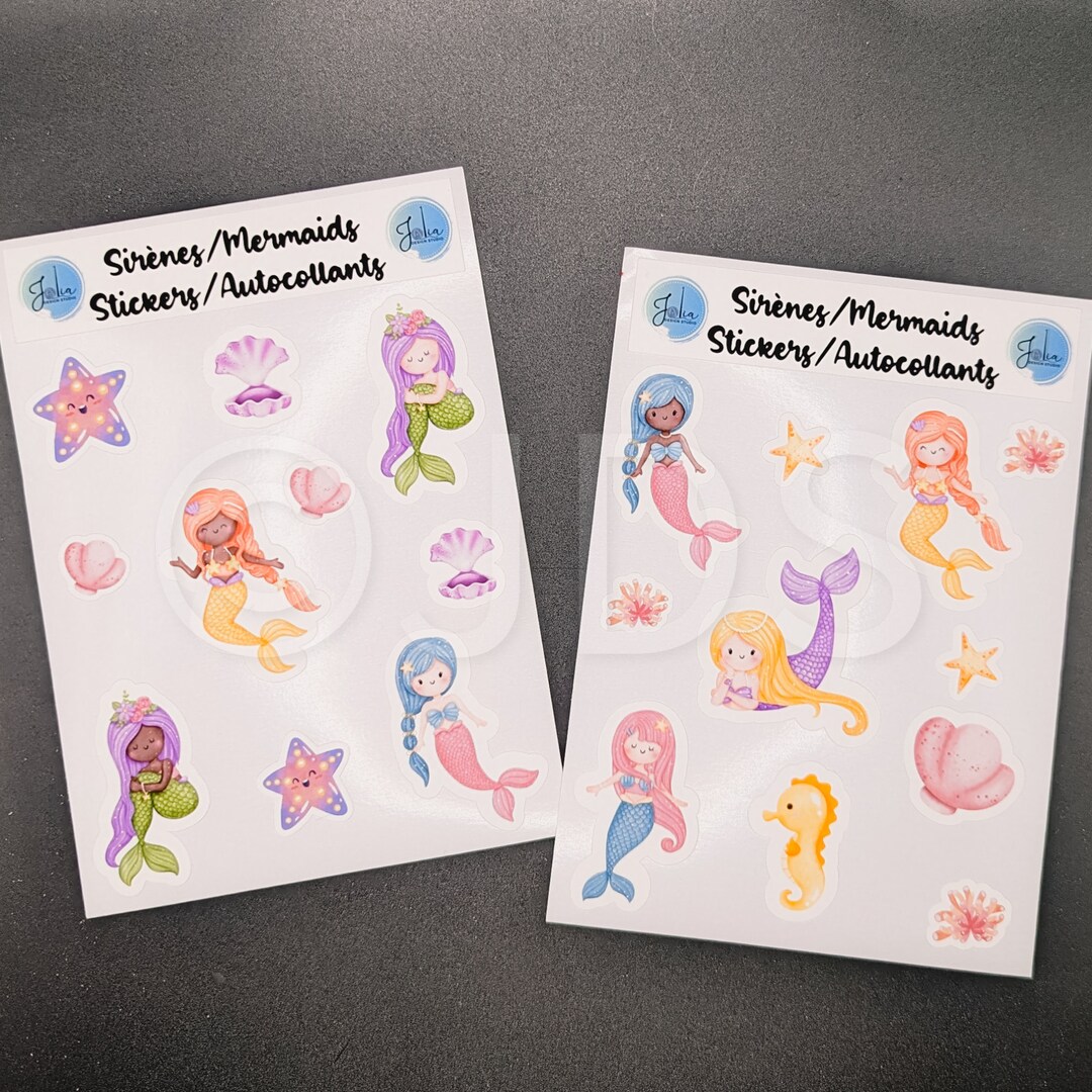 Mermaid Sticker Sheets Mermaid Tights Teacher Stickers correction ...