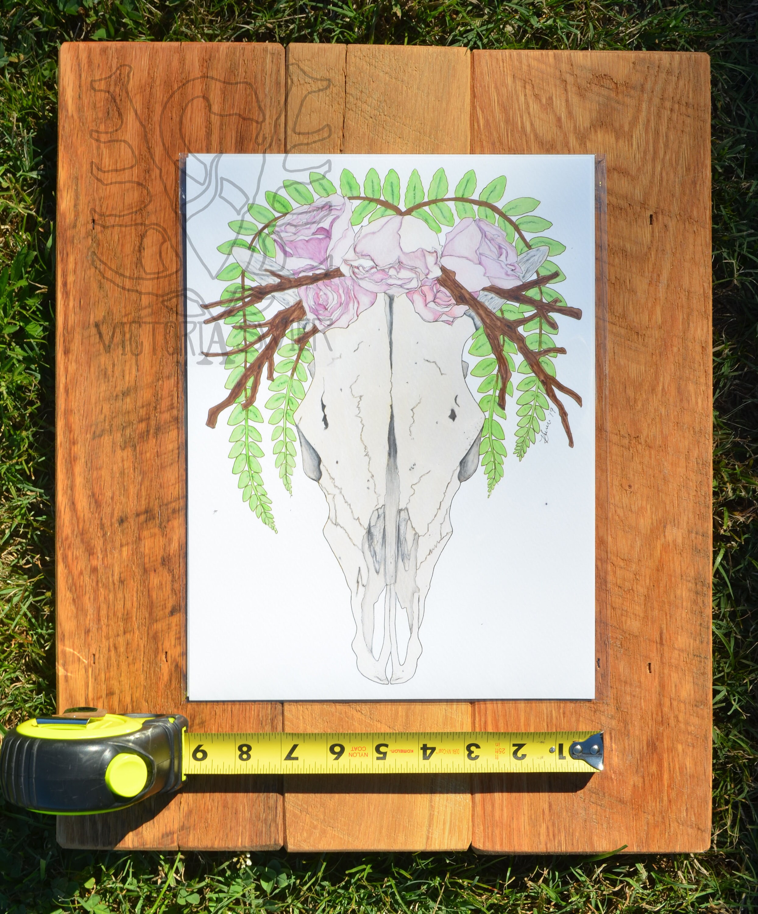 Cow Skull With Roses - Etsy