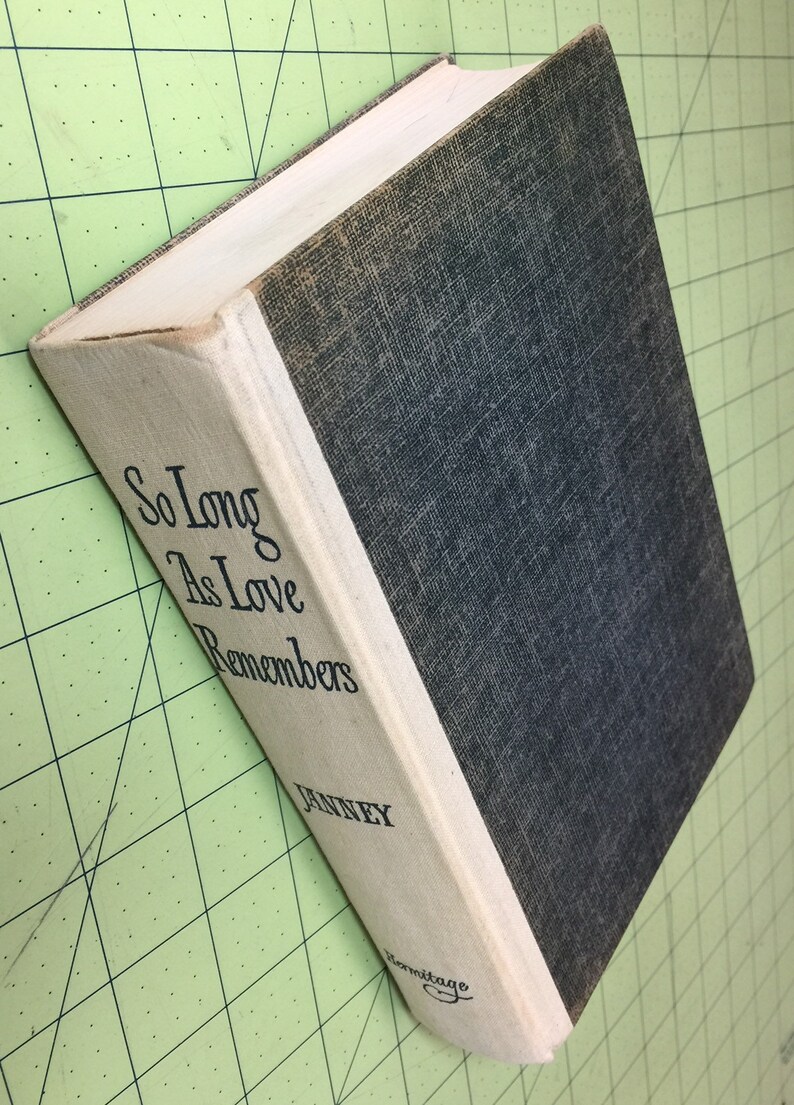 So Long as Love Remembers by Russell Janney / 1953/first - Etsy
