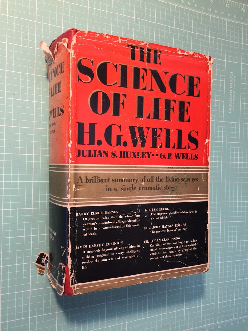 Rare Copy of the Science of Life by H.G. Wells and Julian Huxley - Etsy
