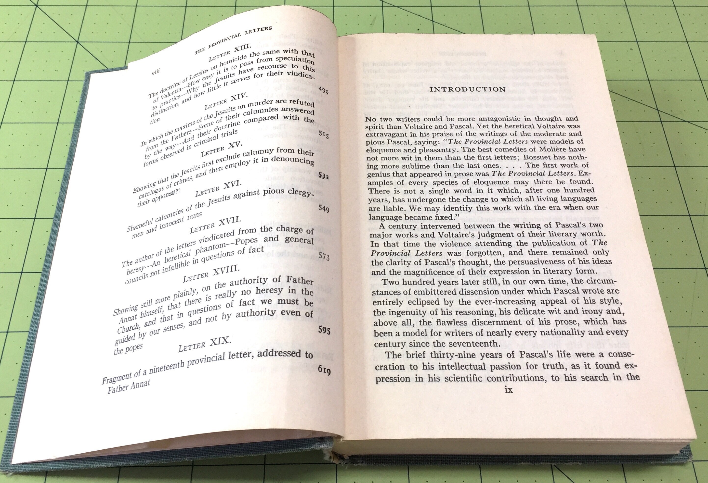 Pensees and The Provincial Letters by Blaise Pascal (1941) from the ...