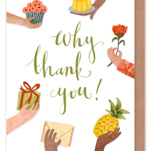 Why Thank You Greetings Card Gifts and Presents Thank You - Etsy