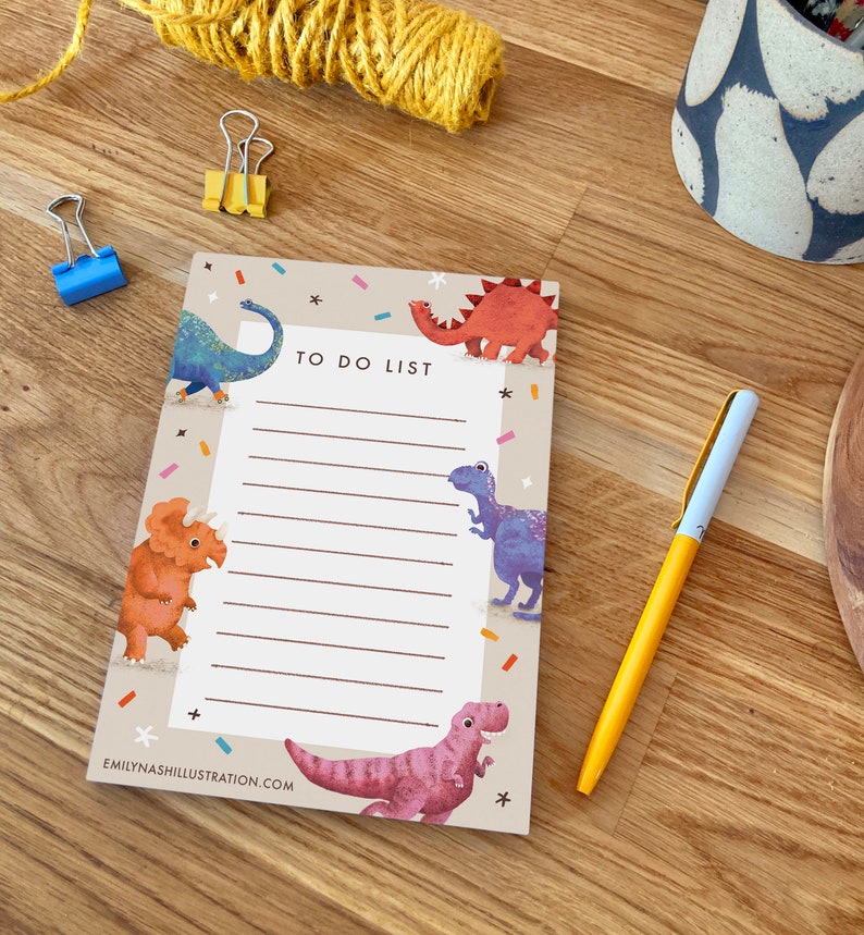 Dinosaur A6 to Do List Notepad / Desk Notebook List Pad for - Etsy
