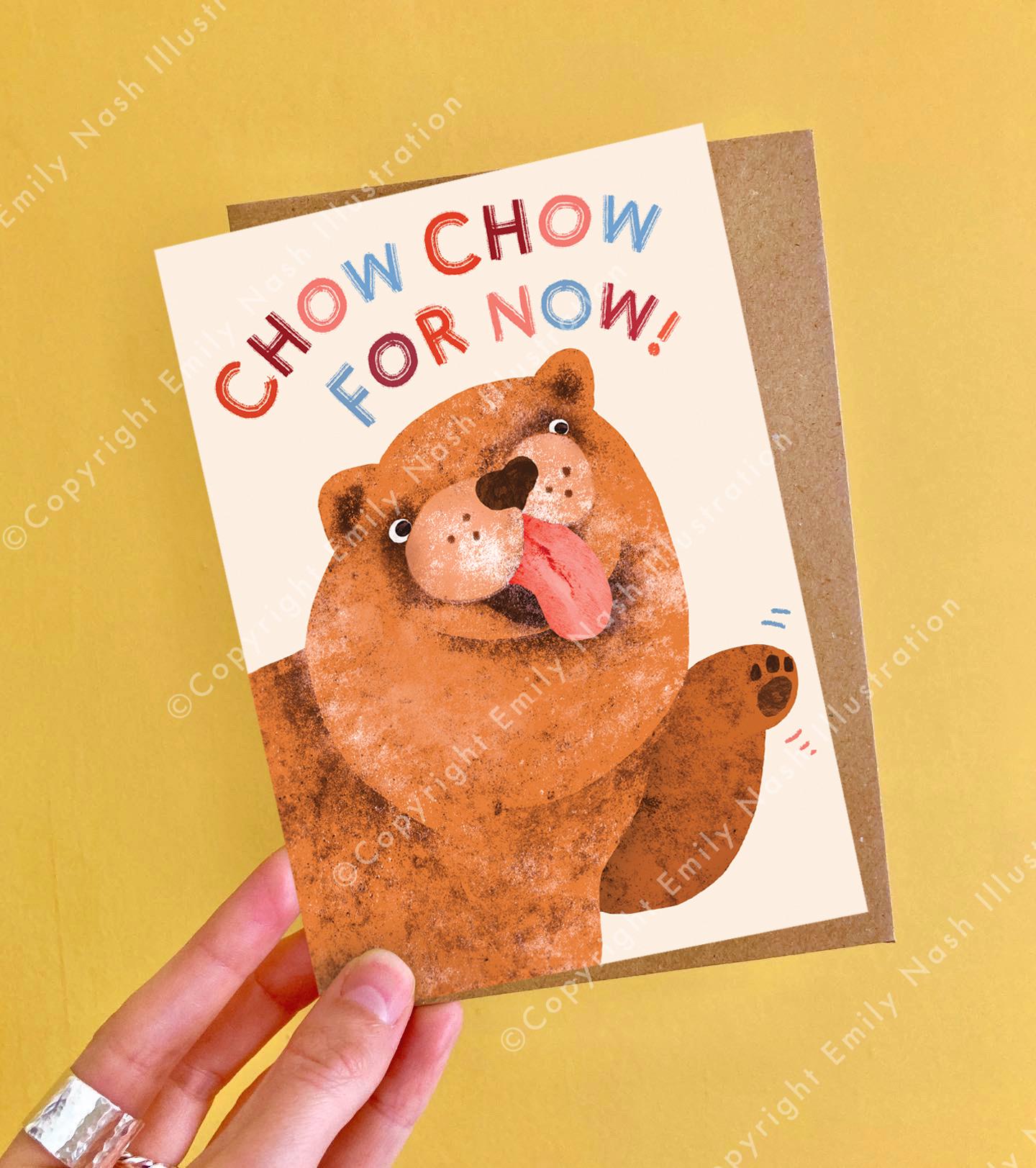 Chow Chow for Now Card | Funny Dog Goodbye, Leaving Party, Dog Lover ...