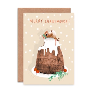Pack of 8 Mouse Christmas Cards, Multipack of Mice Holiday Greeting ...