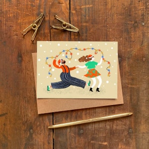 Pack of 8 Christmas Dance Cards / Multipack of Illustrated Party ...