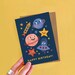 Space Faces Birthday Greeting Card / A6 Card Kid's or - Etsy