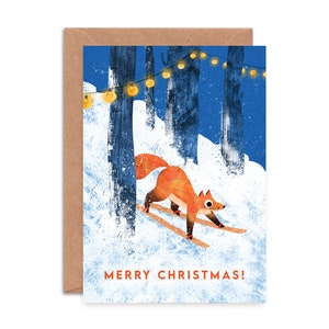 Pack of 8 Snow Animals Christmas Cards / Multipack of Illustrated ...