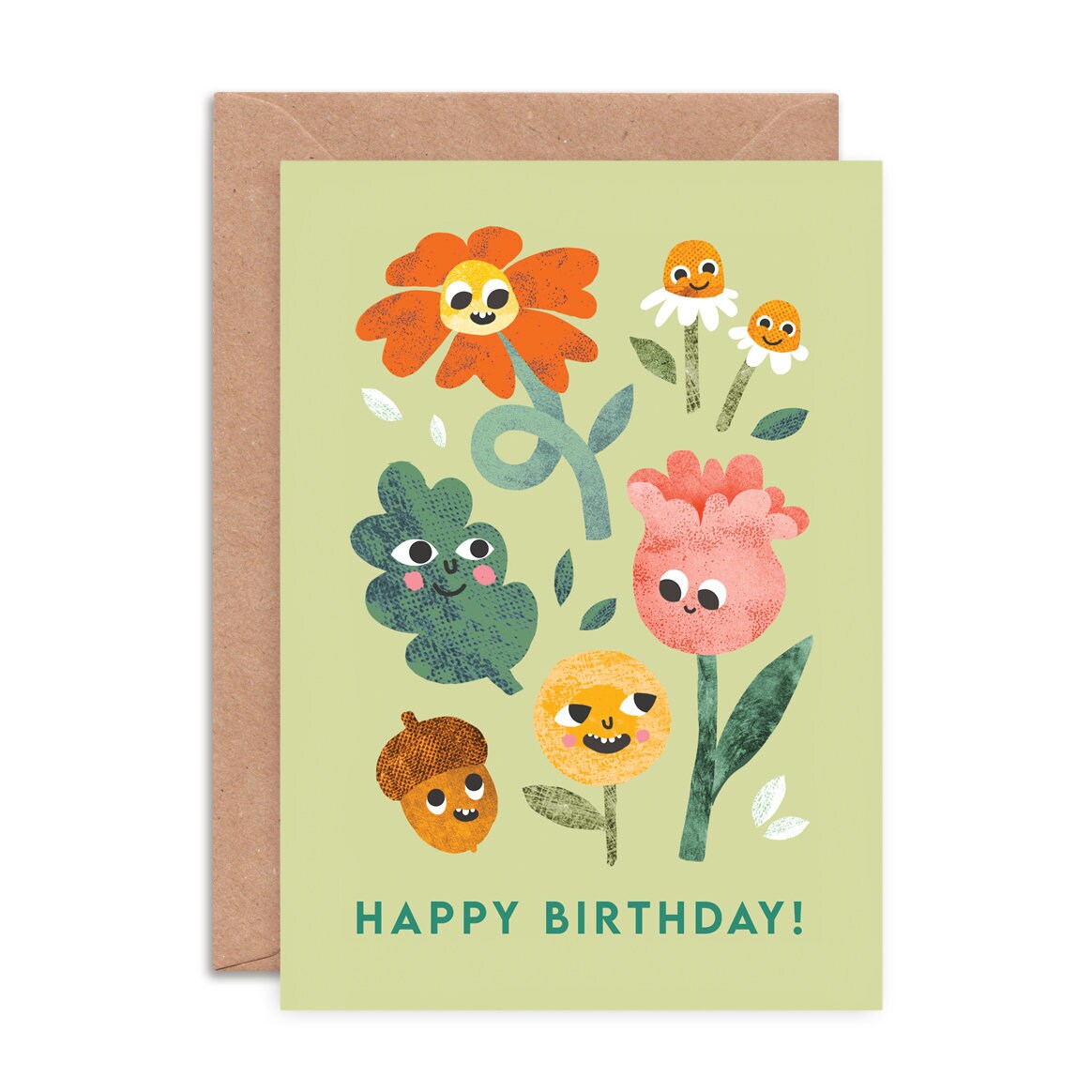Flower Faces Birthday Card: A6 Floral Card for Kids or Adults - Etsy