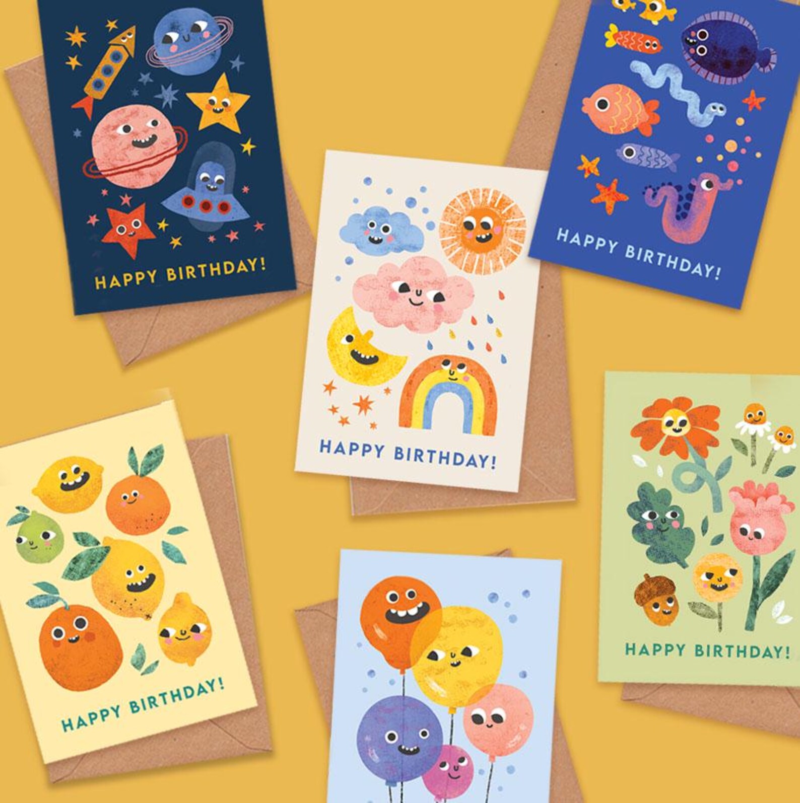 Flower Faces Birthday Card: A6 Floral Card for Kids or Adults - Etsy