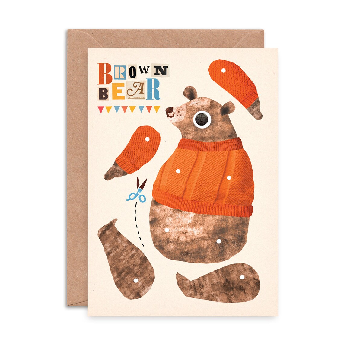 Bear Split Pin Puppet Card | A5 Animal Themed Cut-out Activity for Kids ...