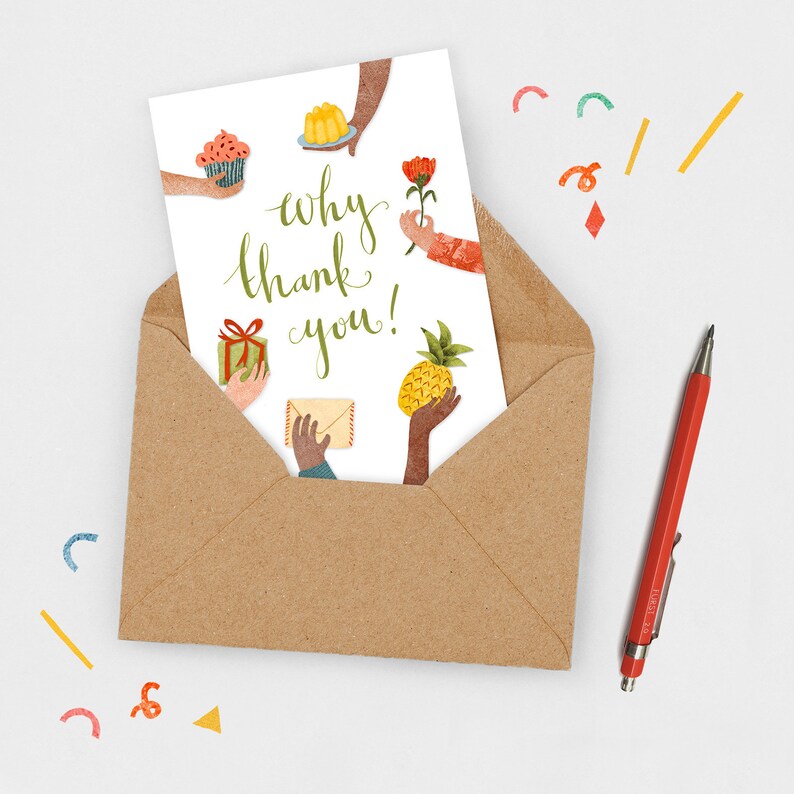 Why Thank You Greetings Card Gifts and Presents Thank You - Etsy