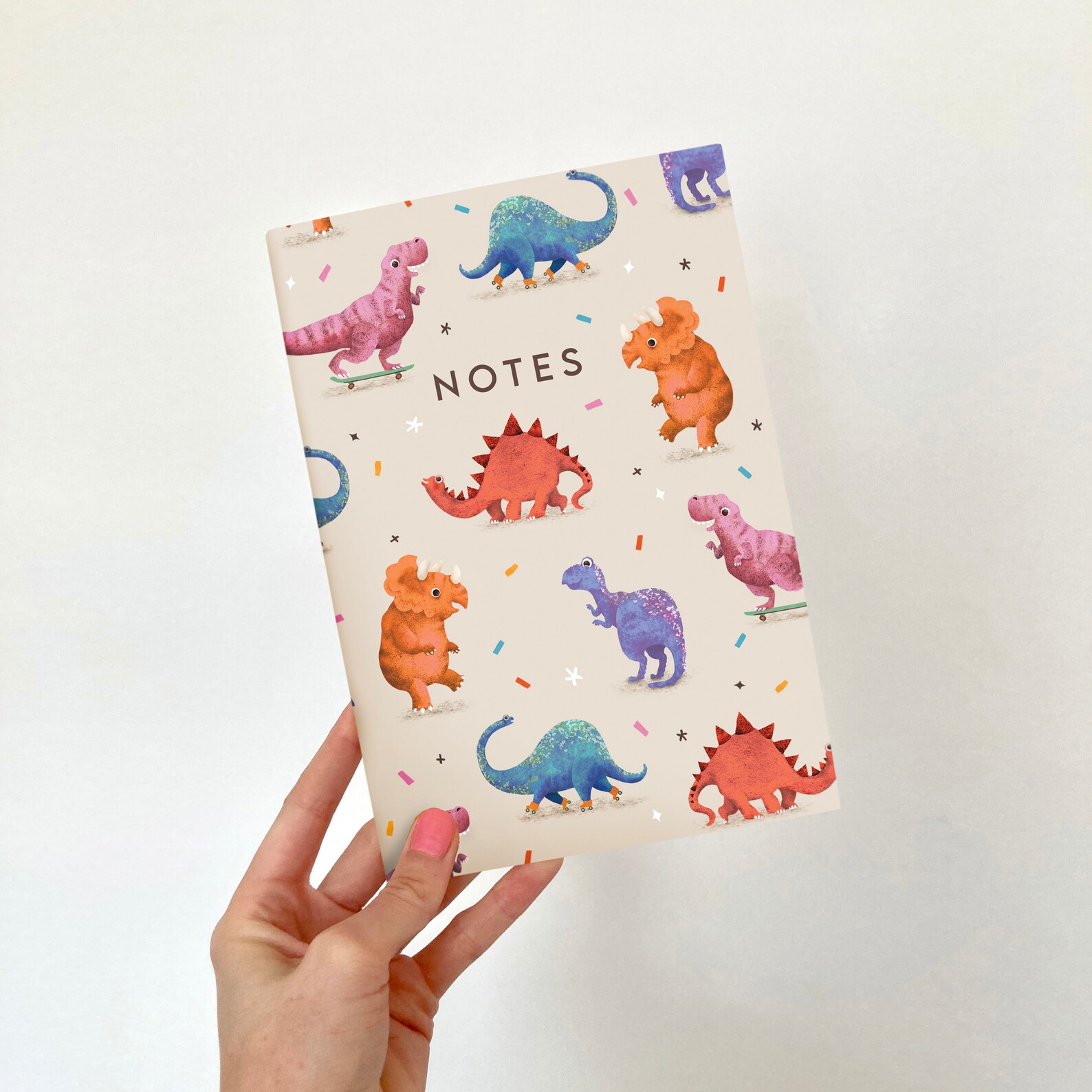 A5 Dinosaur Notebook / Recycled Plain Notepad for Notes and Drawing ...