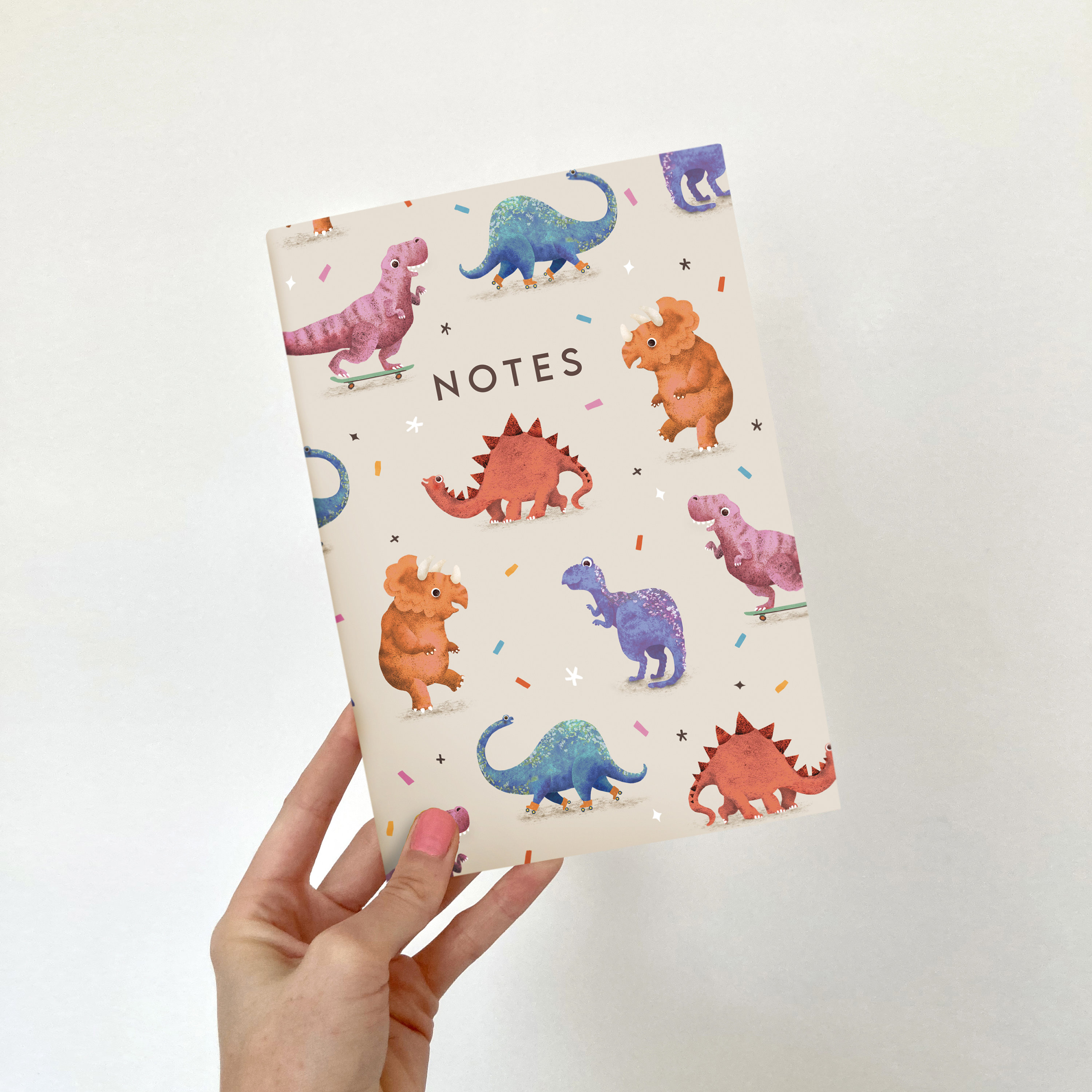 A5 Dinosaur Notebook / Recycled Plain Notepad for Notes and Drawing ...