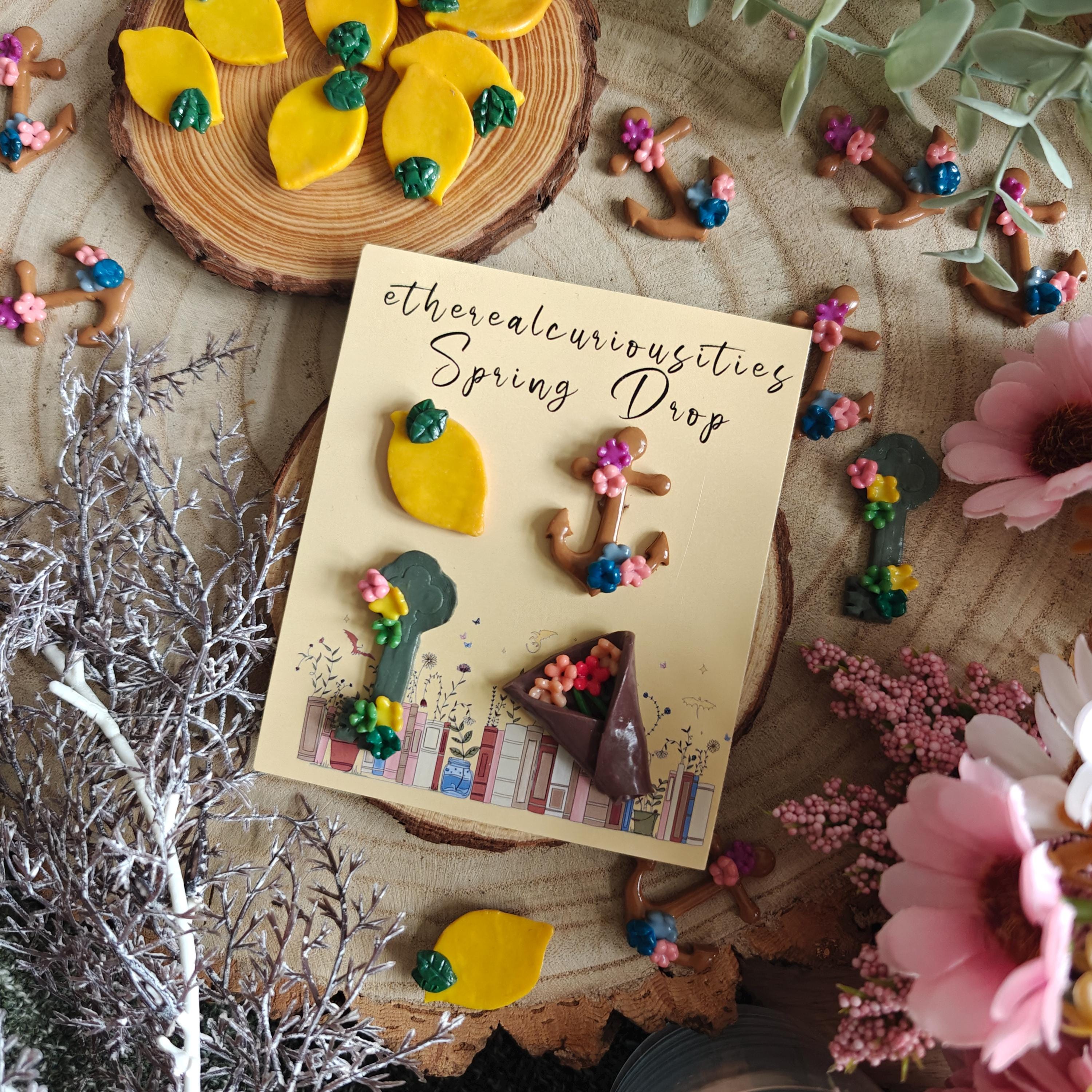 Polymer Clay Fridge Magnets - Set of 4 - Etsy