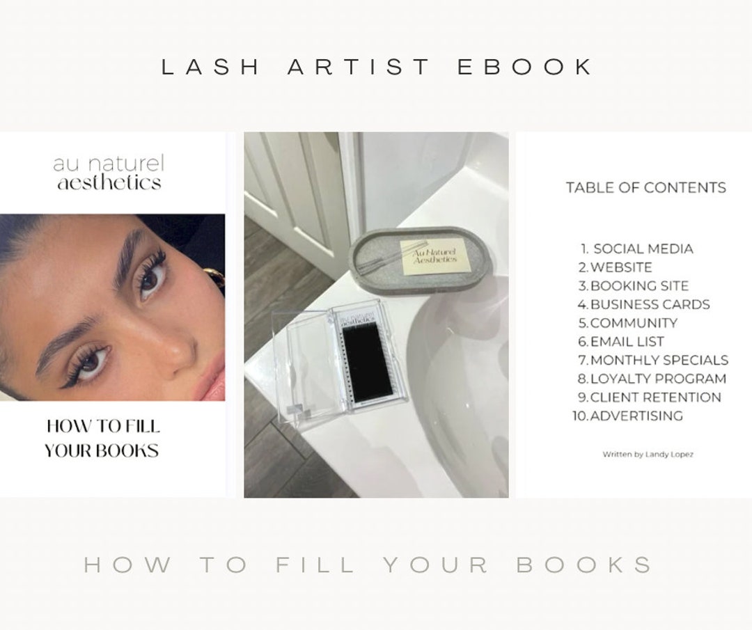 Lash Artist How to Fill Your Books Lash Tech Ebook 2023 - Etsy