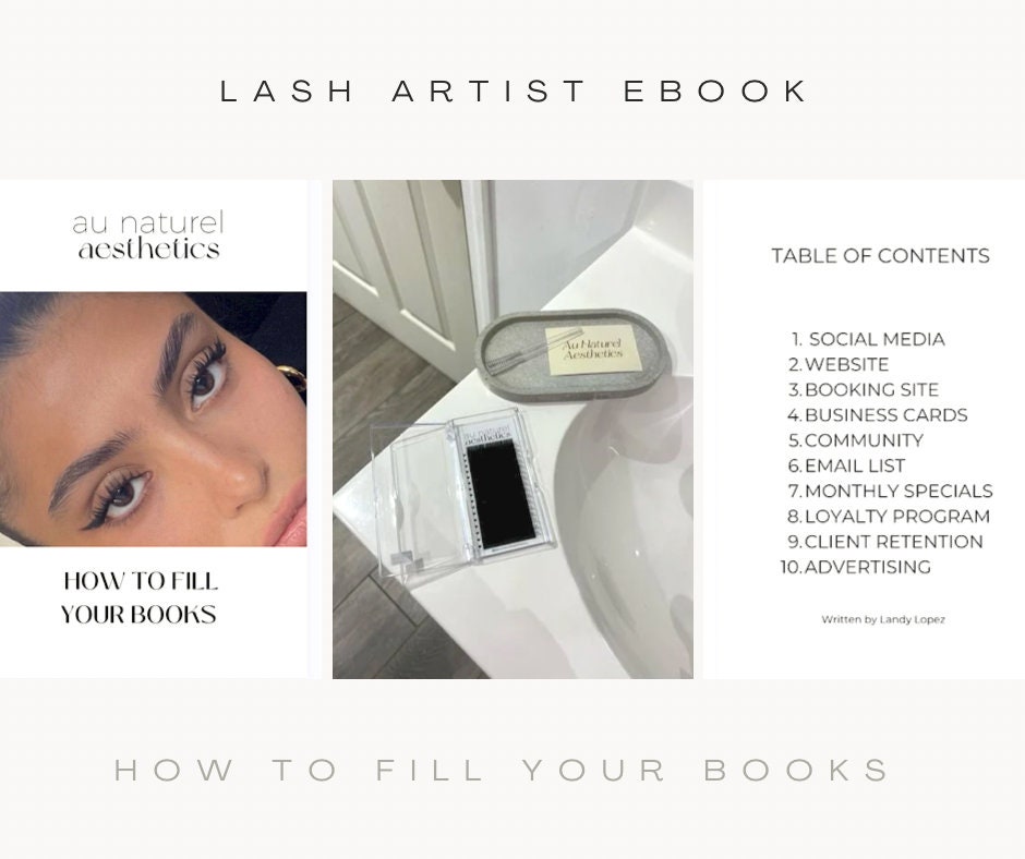 Lash Artist How to Fill Your Books Lash Tech Ebook 2023 - Etsy