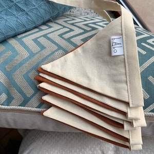 Caramel Linen Garland // the Garland Beige Pennant Necklace ...