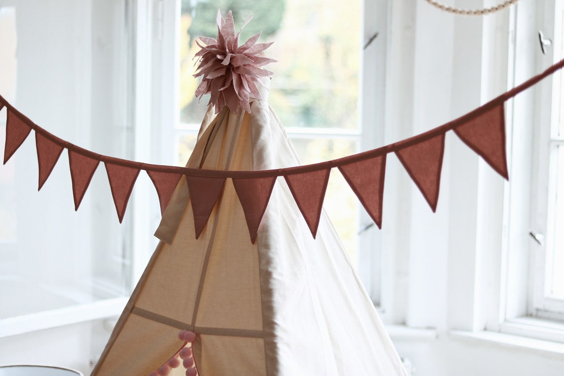 Garland dasty pink // colorful garland // for kids garland // | Etsy