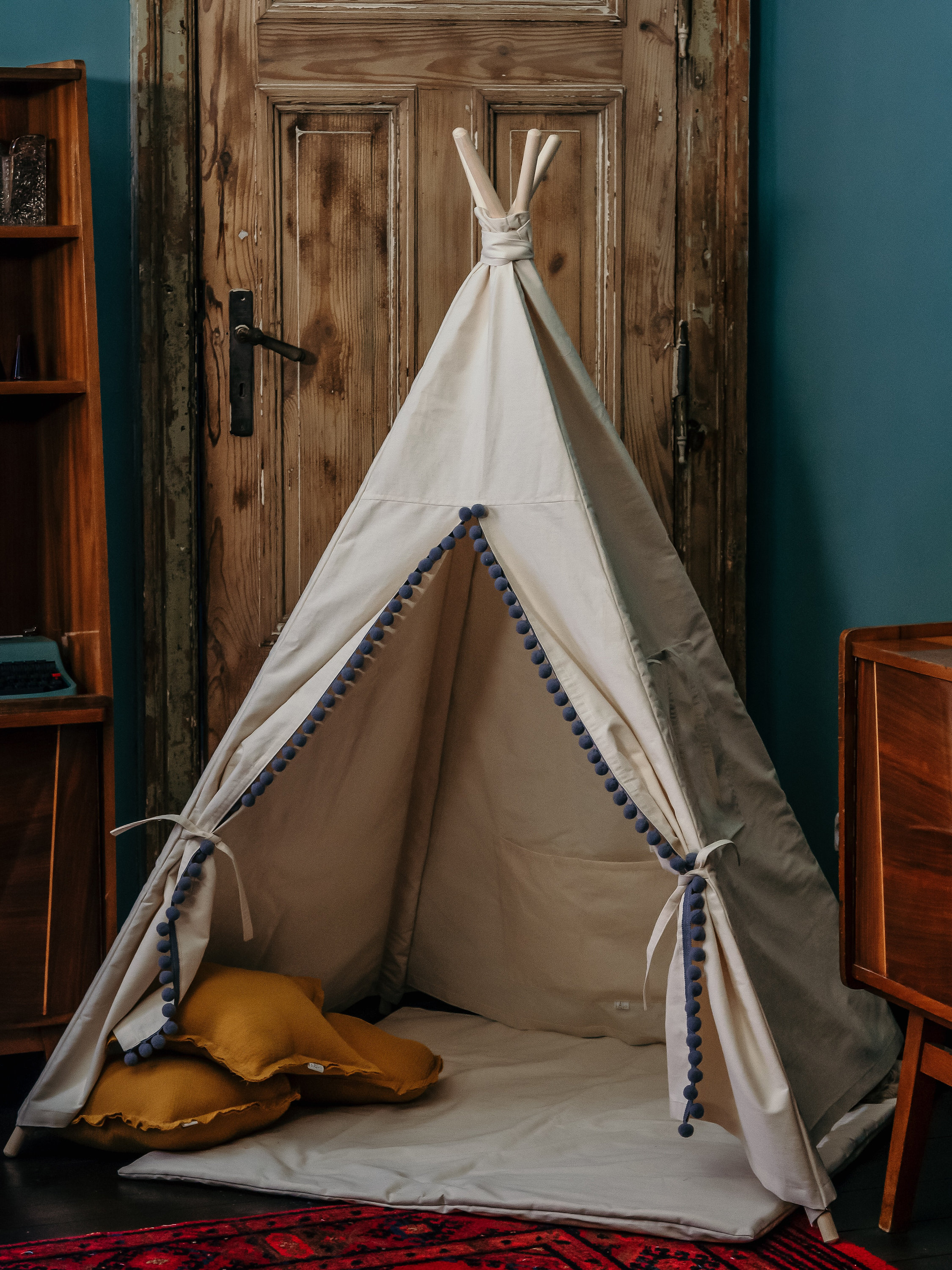 Tipi set mit matte/ Beigezelt / Beige Kinder Tipi / Set Tipi | Etsy