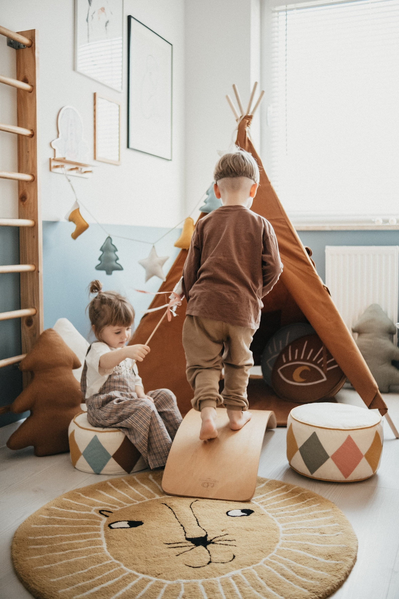 Tipi Set With Mat / Carmel Kids Play Tent / Children Teepee | Etsy