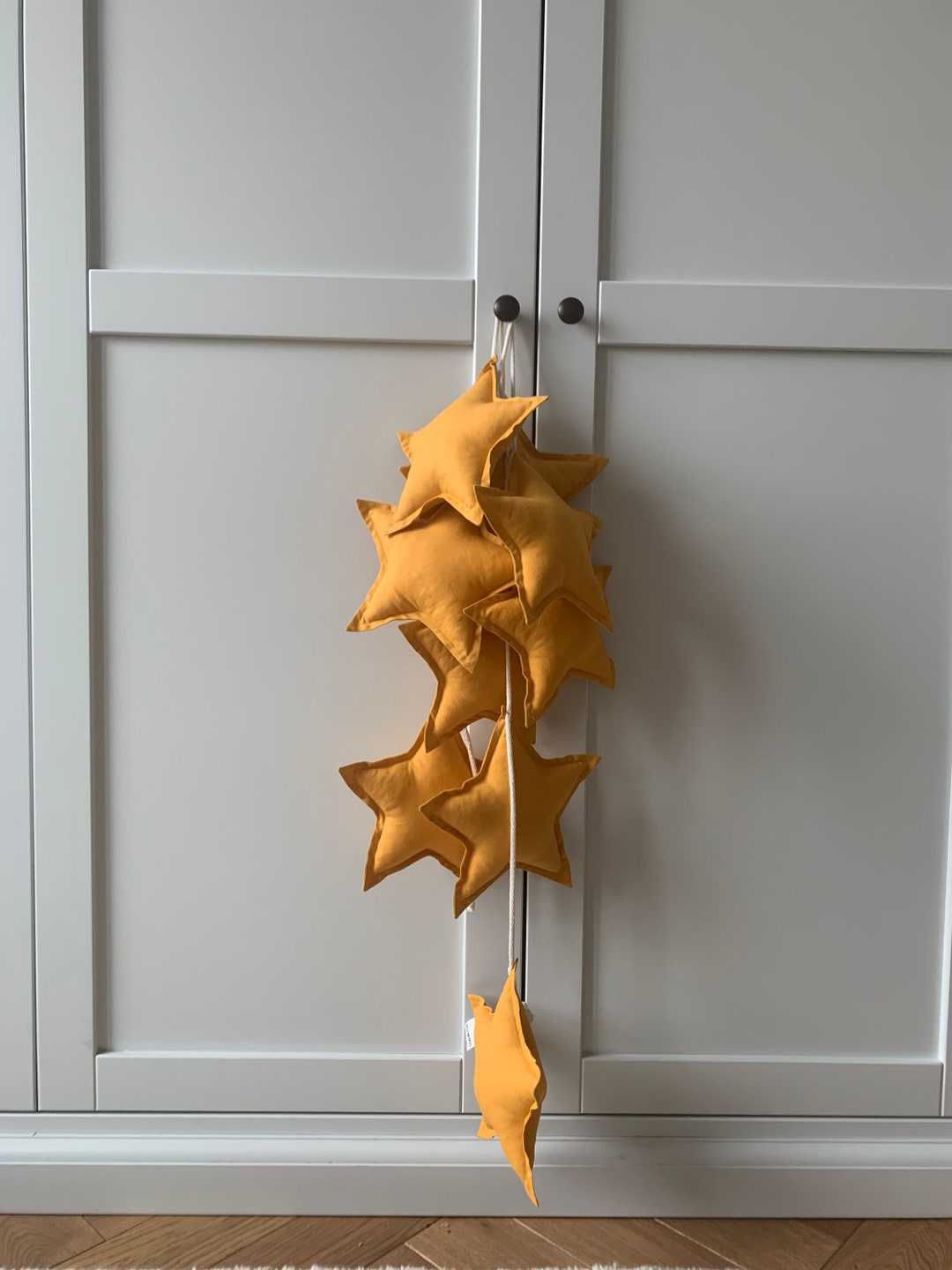 Mustard Star Garland | Children's Room Decorations | - Etsy