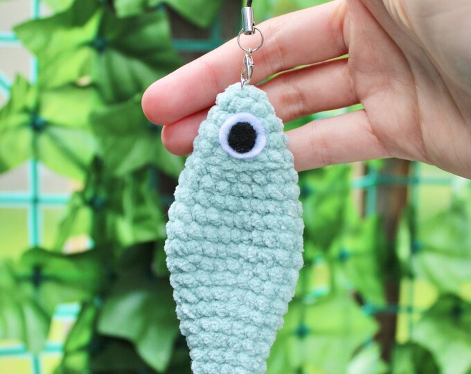 Sardine Bag Charm | Crochet Fish Keychain - Etsy