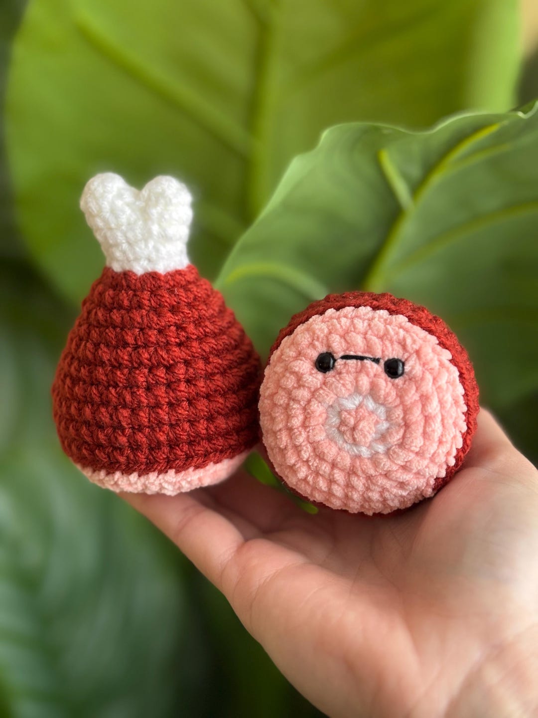 Ham Friend Mini Plushie | Crochet Amigurumi Ham Plush - Etsy