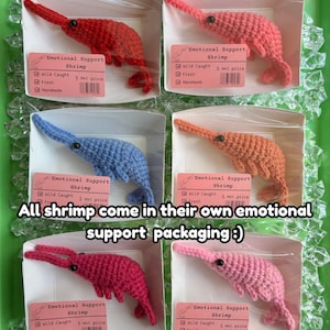 Mini Shrimp Plushie | Shrimp Charm Amigurumi - Etsy