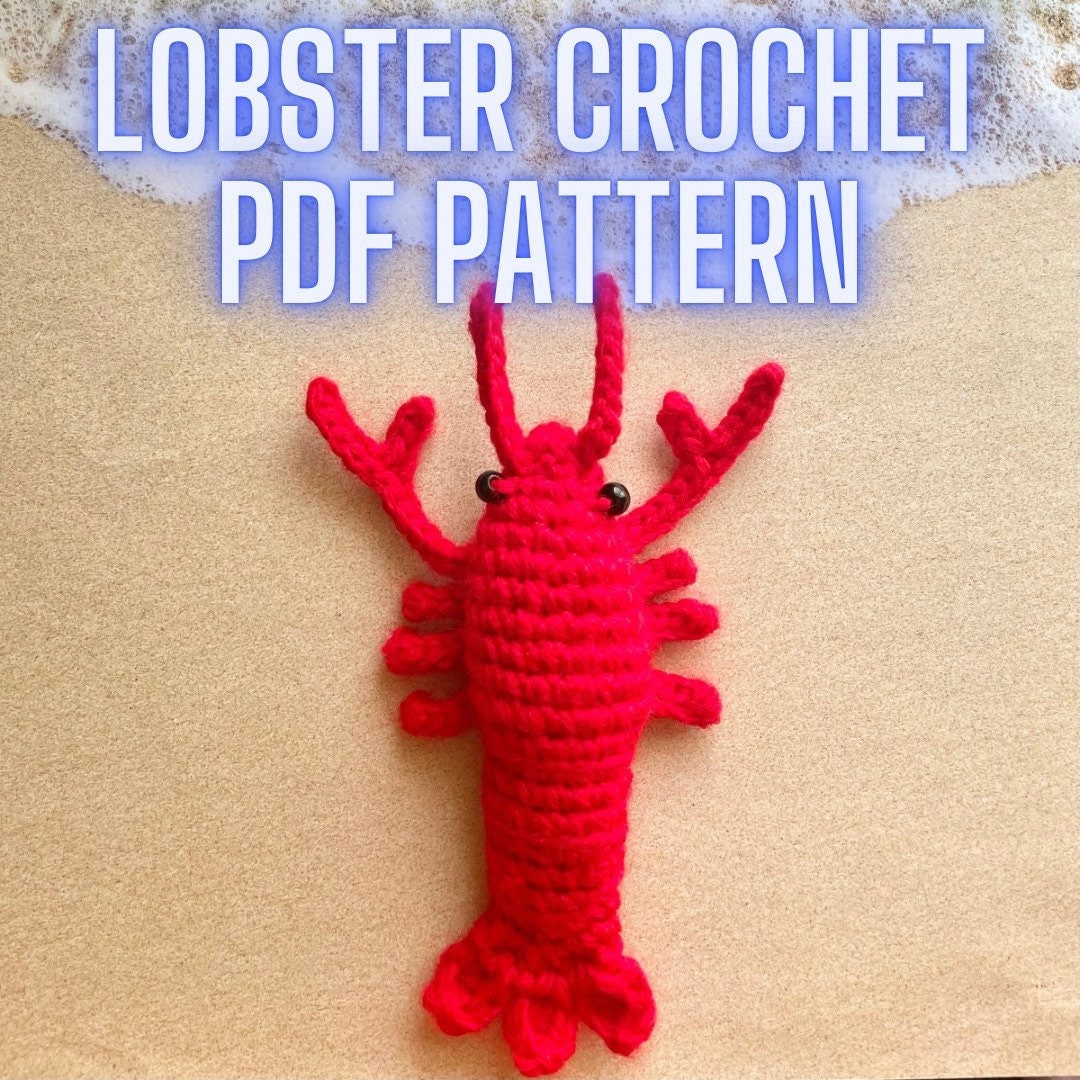 Lobster Crochet Pattern | Amigurumi PDF | LOW-SEW! - Etsy