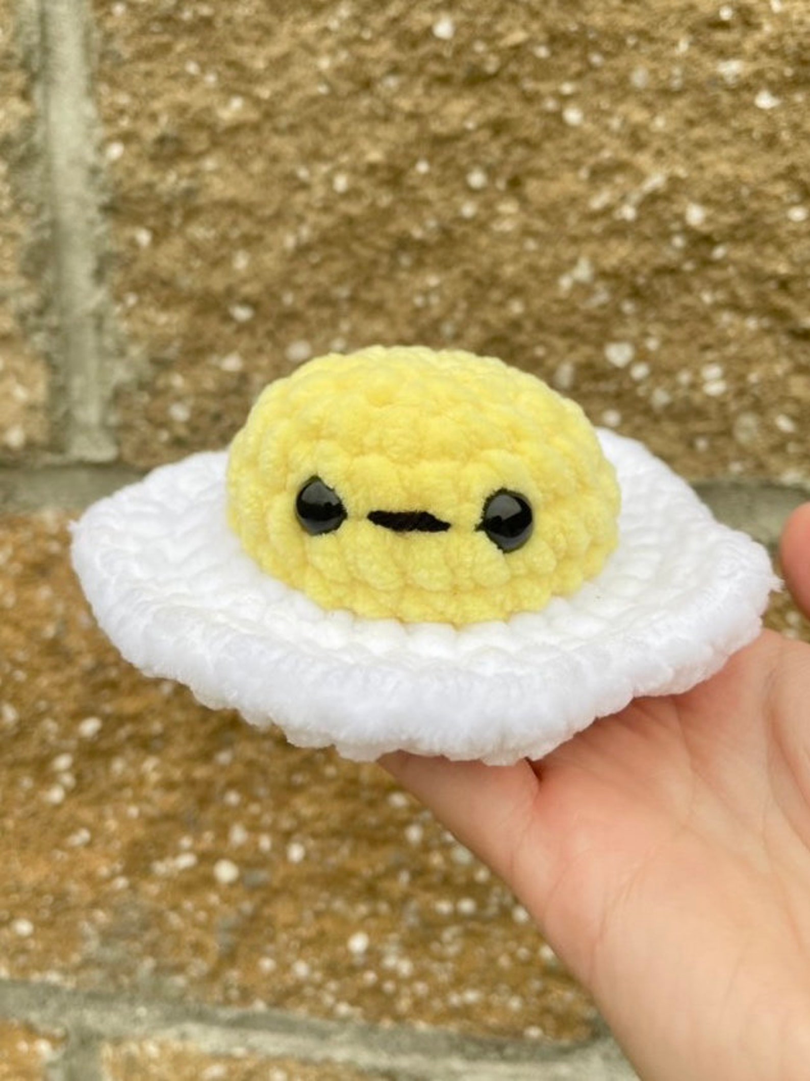 Fried Egg Plush Eggy Crochet Toy - Etsy