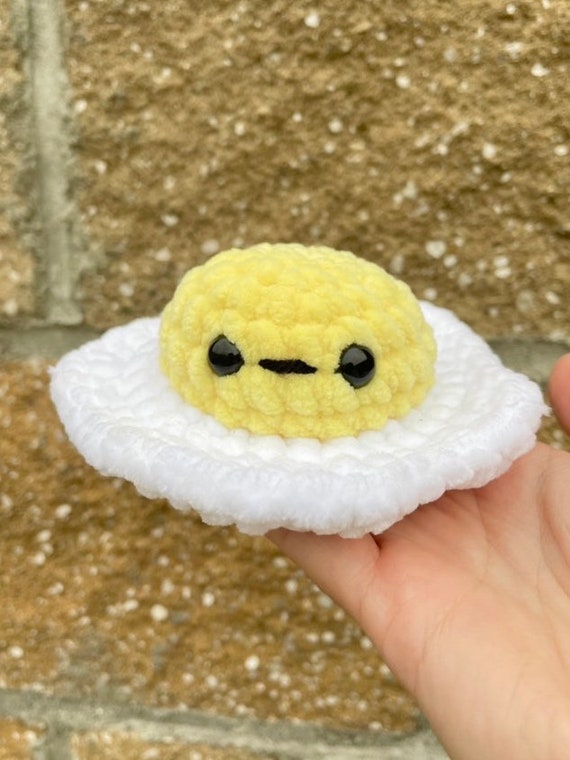 Fried Egg Plush Eggy Crochet Toy - Etsy
