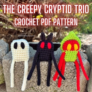 The Creepy Cryptid Trio Crochet Pattern | Monster Amigurumi PDF - Etsy
